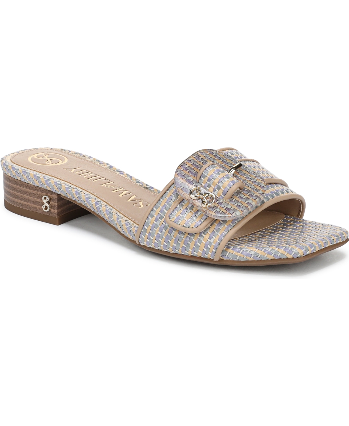 Click here for Sam and Libby Womens Kandie Low Block Heel Slides... prices