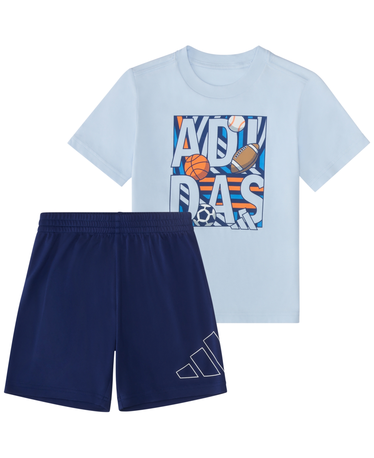 Click here for adidas Boys 2T-7 Essential Graphic T-Shirt and Sho... prices