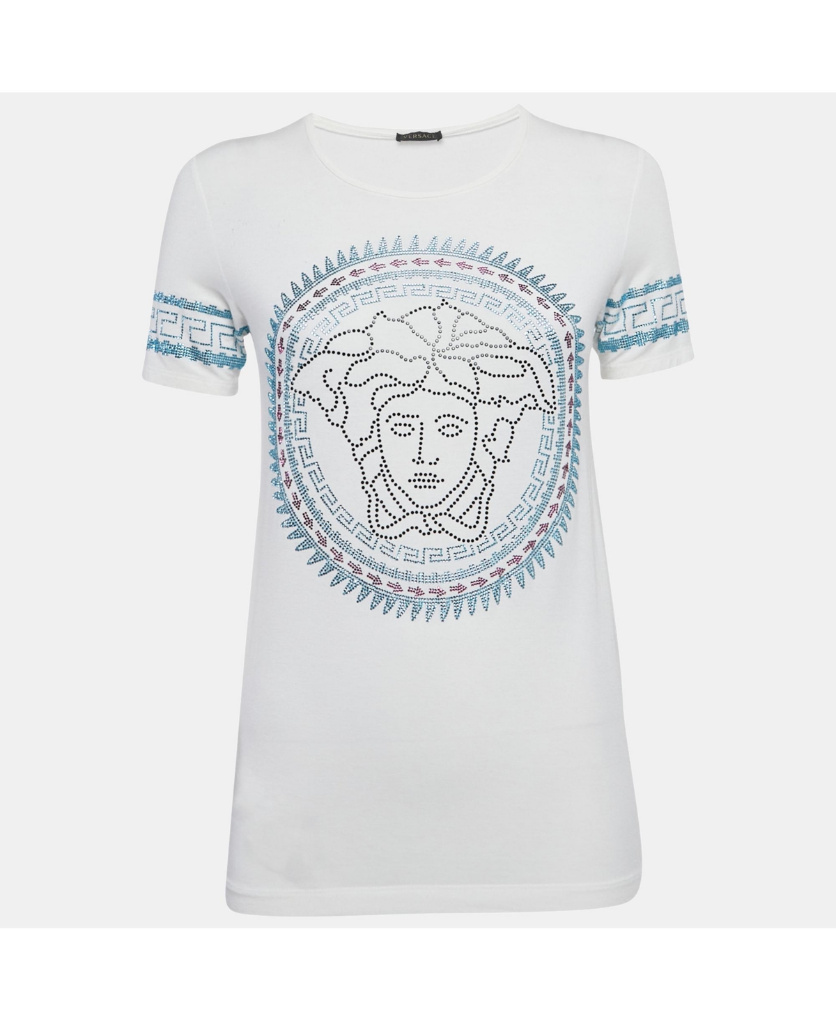 Click here for Pre-Owned Versace Womens White Medusa Embellished... prices