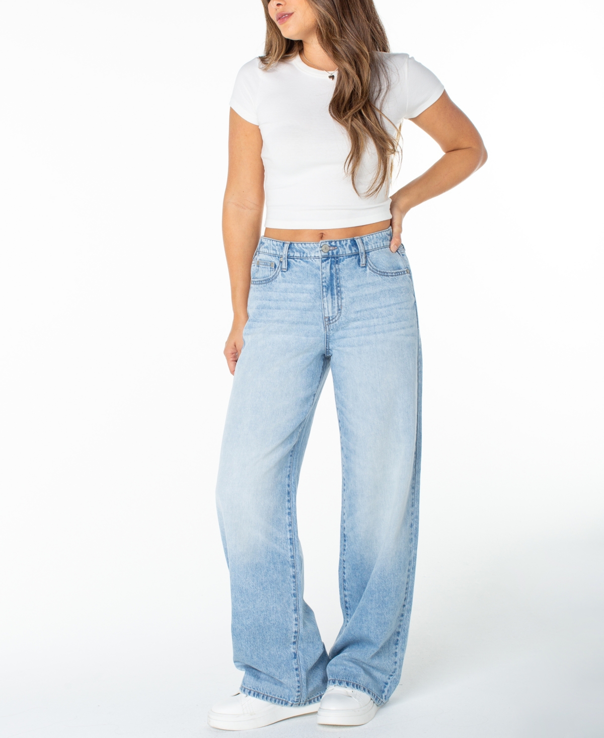 Click here for Celebrity Pink Juniors High-Rise Wide-Leg Jeans -... prices