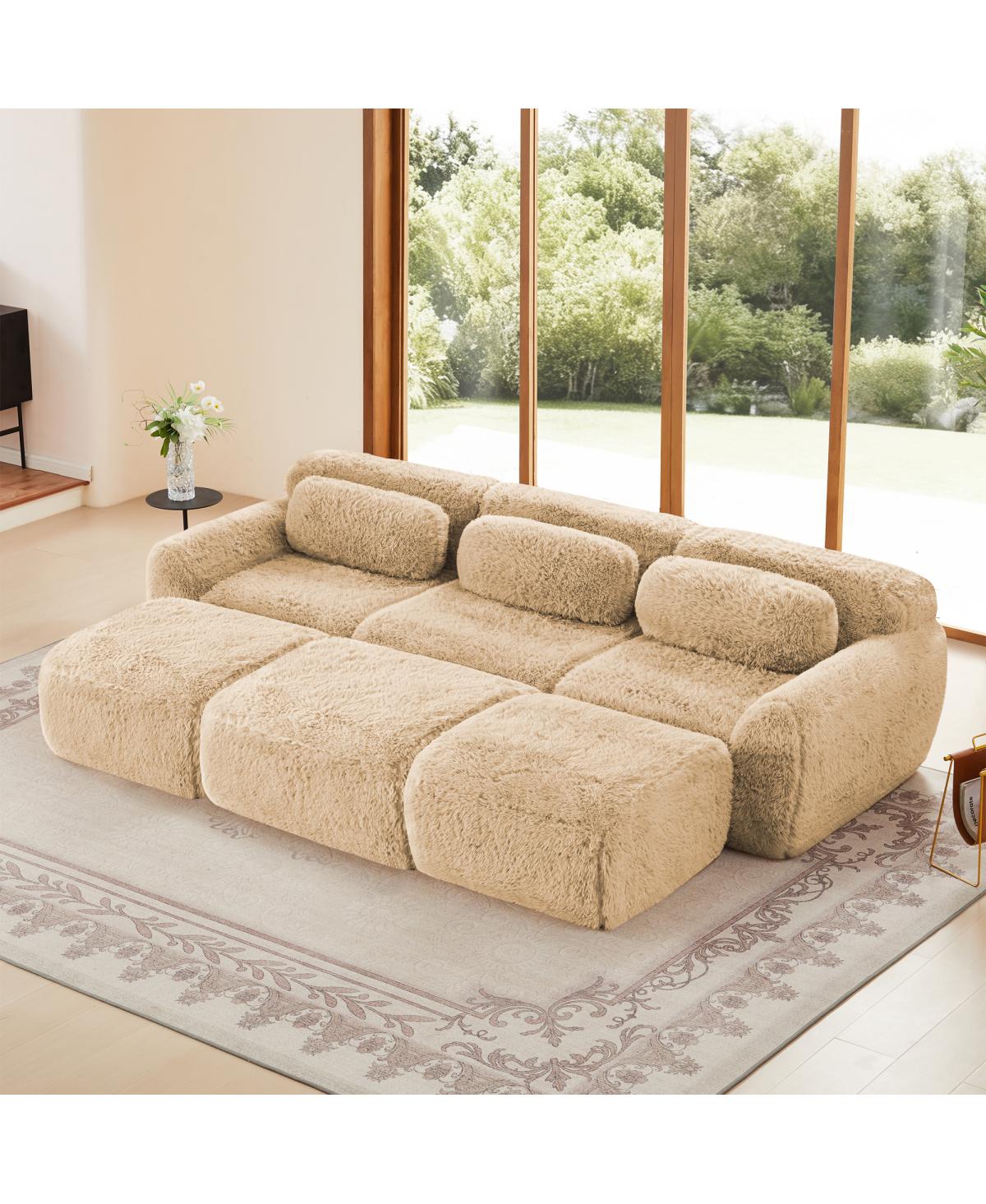 Click here for Streamdale Furniture 3-Seater Plush Sofa with Mova... prices
