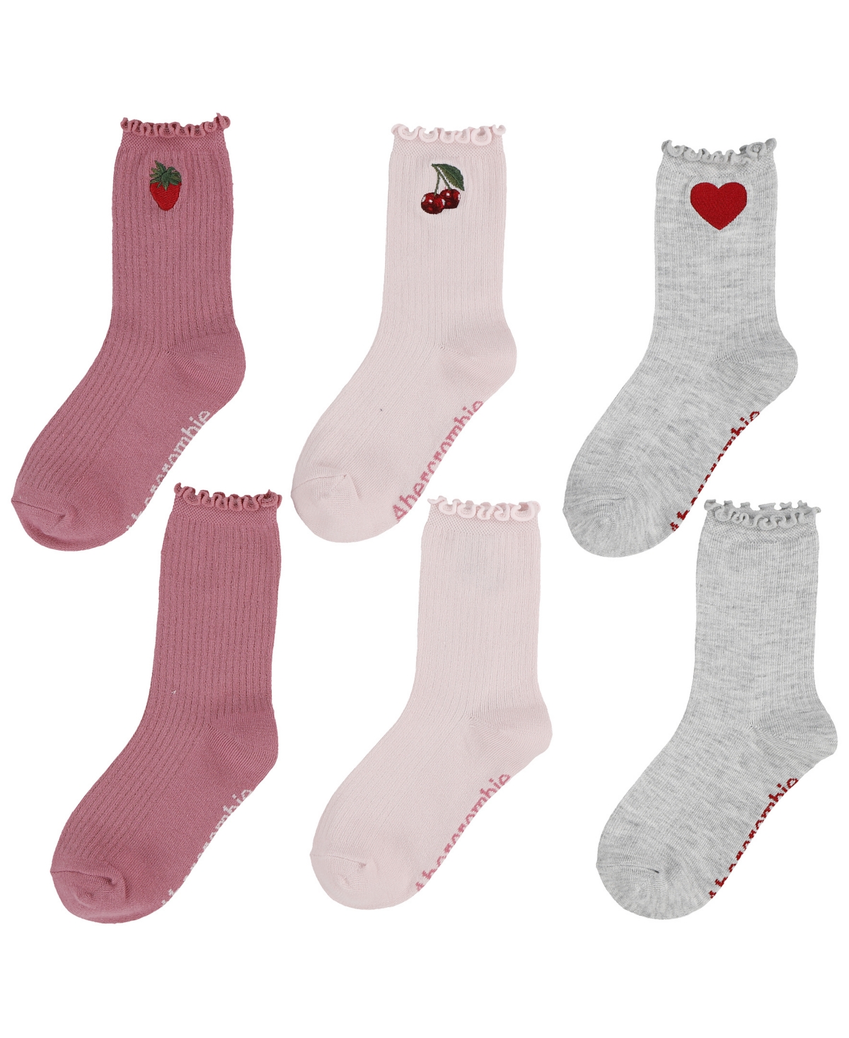 Click here for abercrombie kids Girls 3-Pack Half-Crew Lettuce So... prices