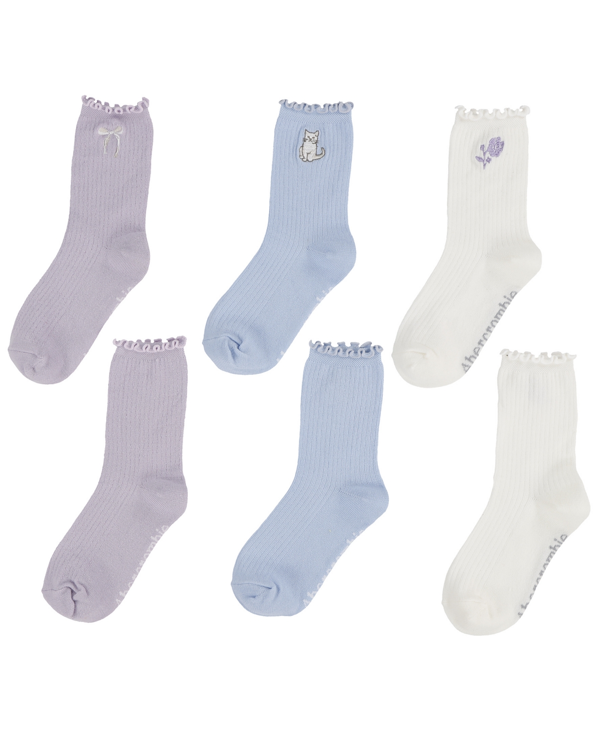 Click here for abercrombie kids Girls 3-Pack Half-Crew Lettuce So... prices