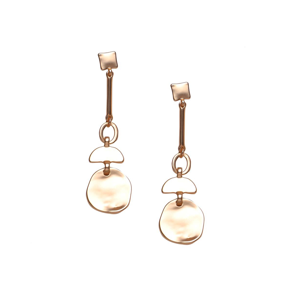 Click here for Sohi Womens Dented Relic Drop Earrings - Gold prices