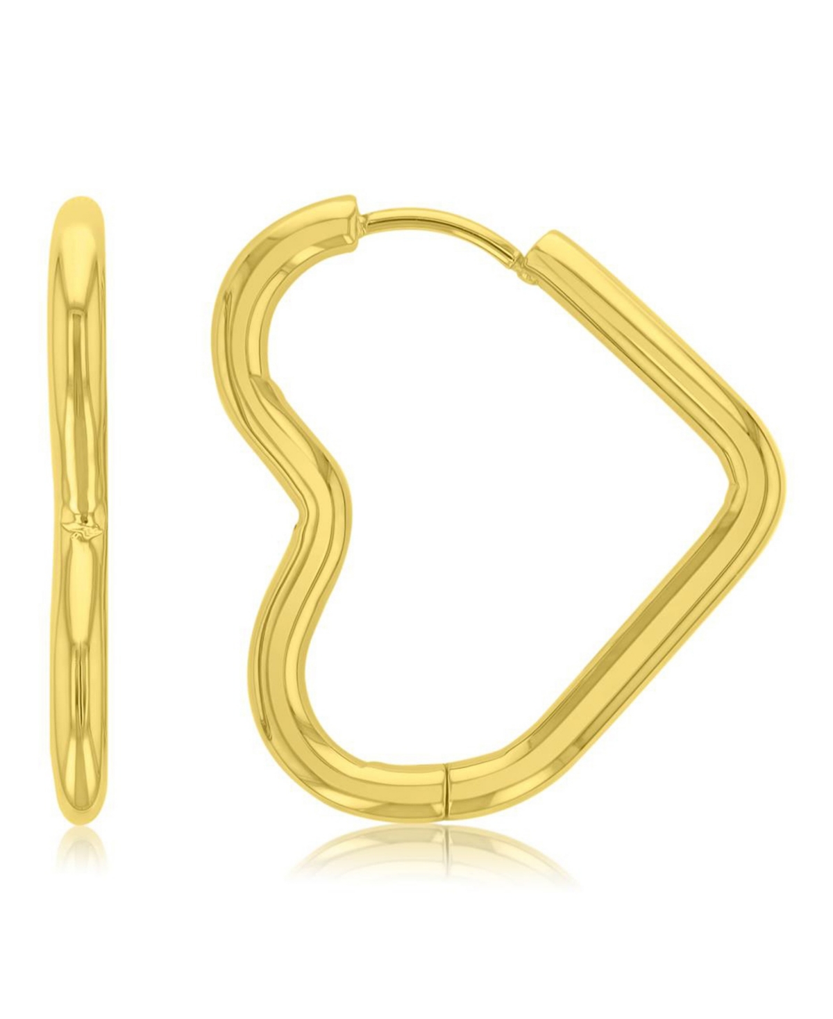 Click here for Roxy Waterproof Yellow 27mm Tube Heart Hoop Earrin... prices