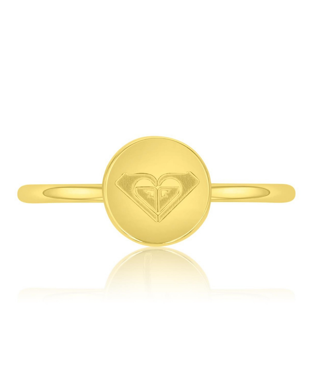 Click here for Roxy Waterproof Yellow Triangular Heart Ring - Gol... prices