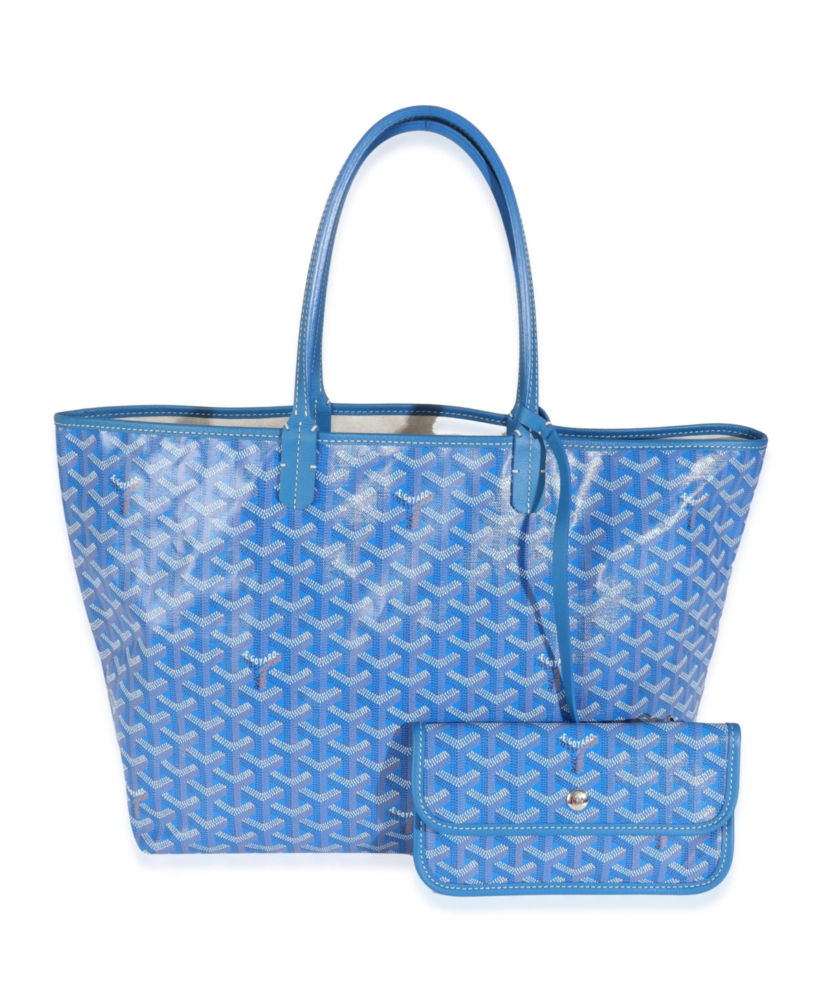 Click here for Pre-Owned Goyard Blue Goyardine Canvas Saint Louis... prices