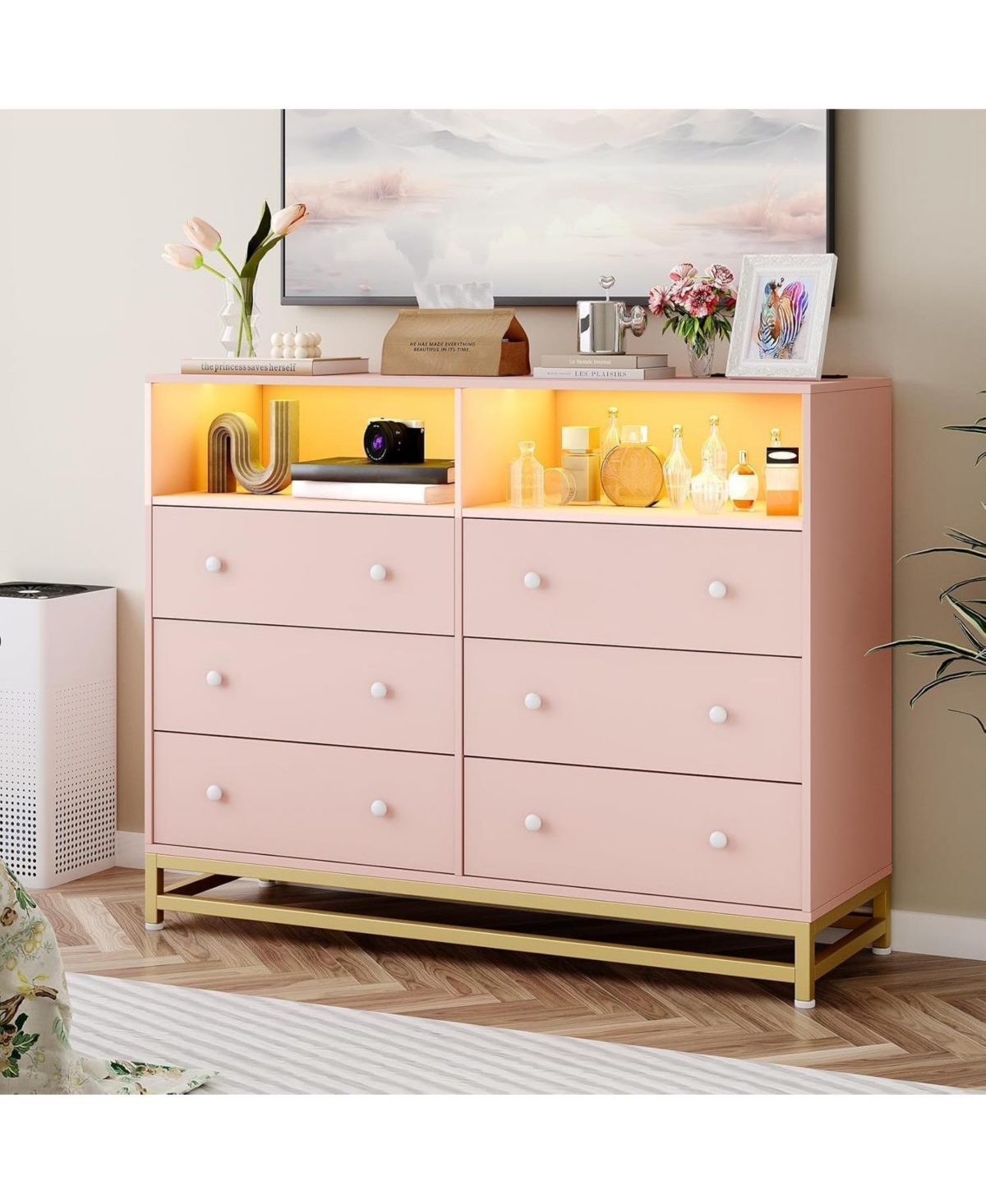 Click here for gaomon Dresser for Bedroom with 6 Drawers  Wide Wo... prices