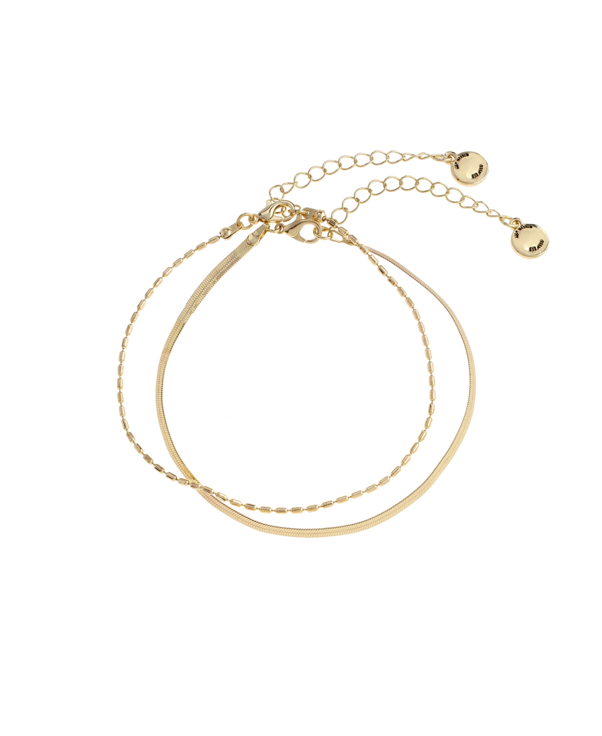 Click here for Steve Madden Delicate Chain Duo Anklet Set - Shiny... prices