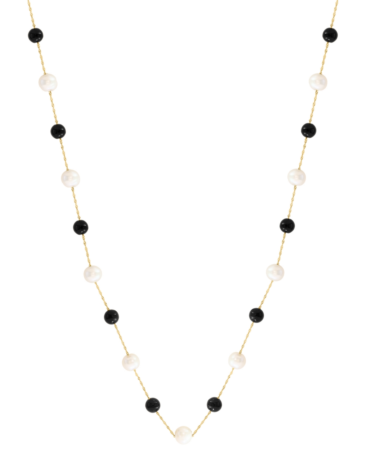 Click here for Effy Collection Freshwater Pearl & Onyx Necklace i... prices
