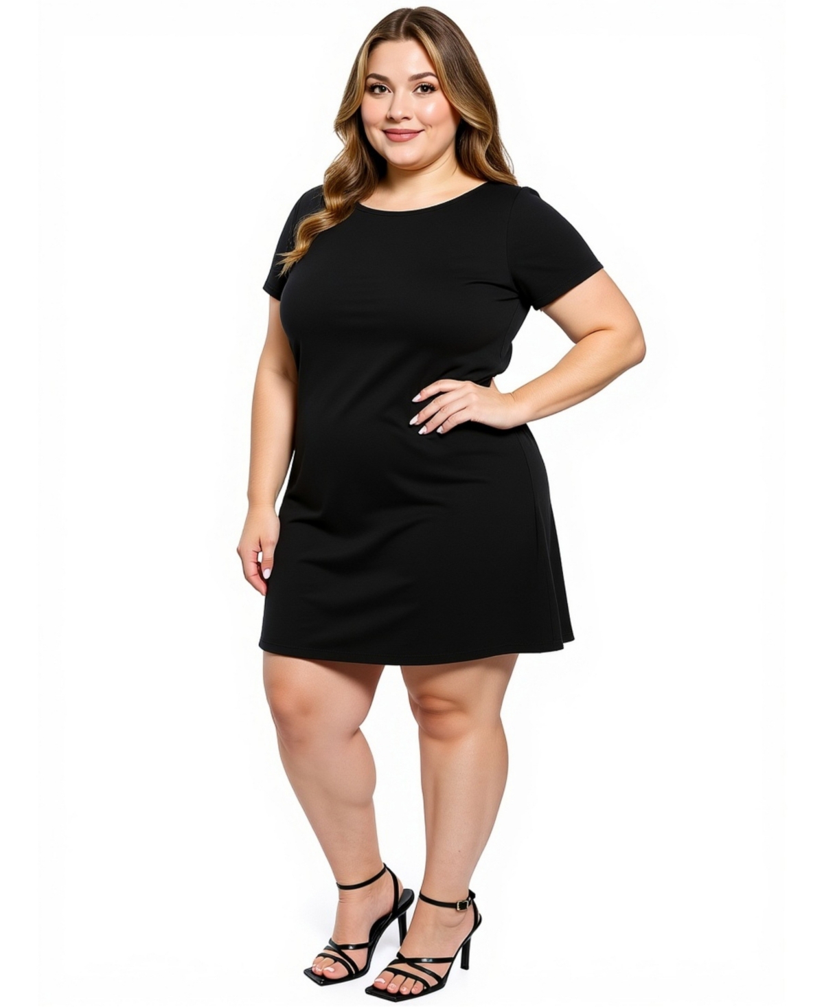 Click here for 24seven Comfort Apparel Plus Size Solid Round Neck... prices