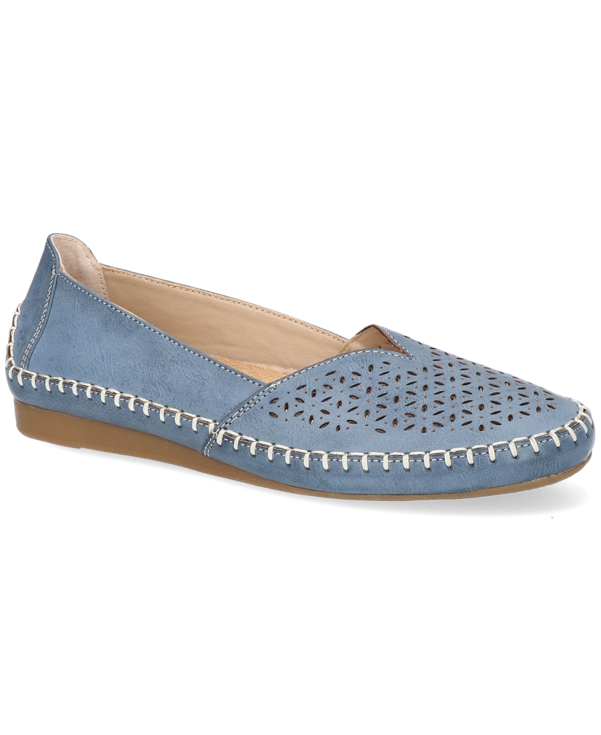 Click here for Easy Street Amity Slip-On Flats - Denim with Perfs prices