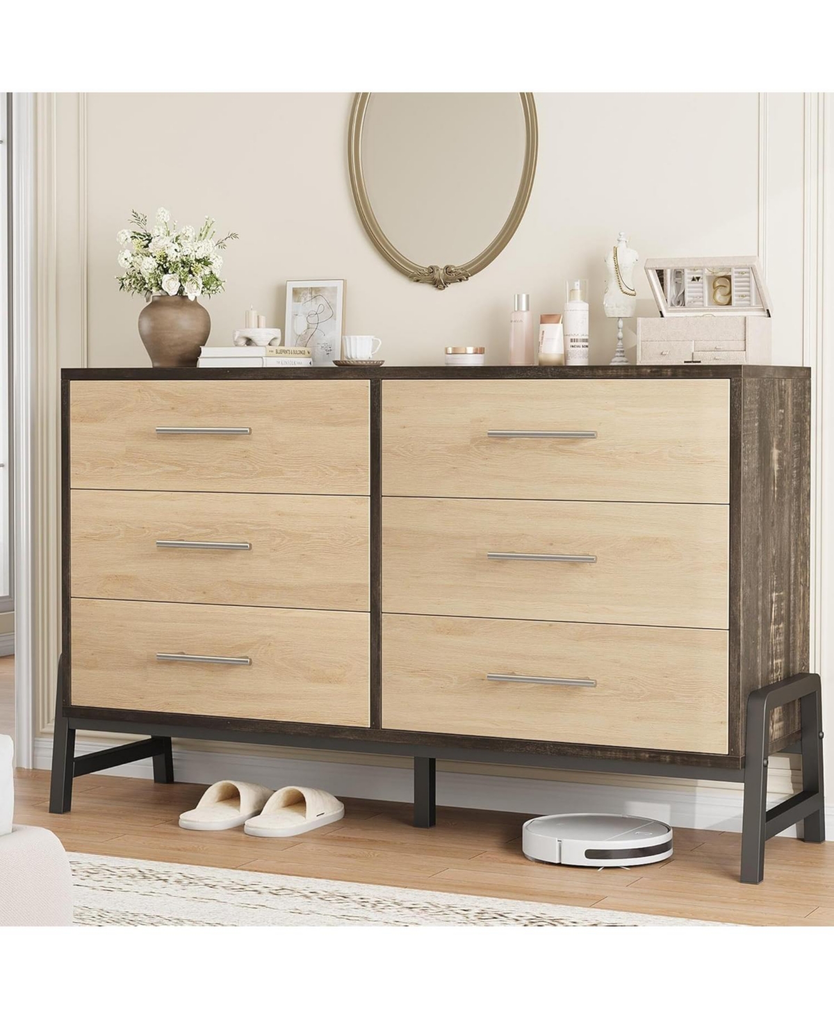 Click here for Gaomon 6-Drawer Wooden Dresser  52" Wide Stor... prices