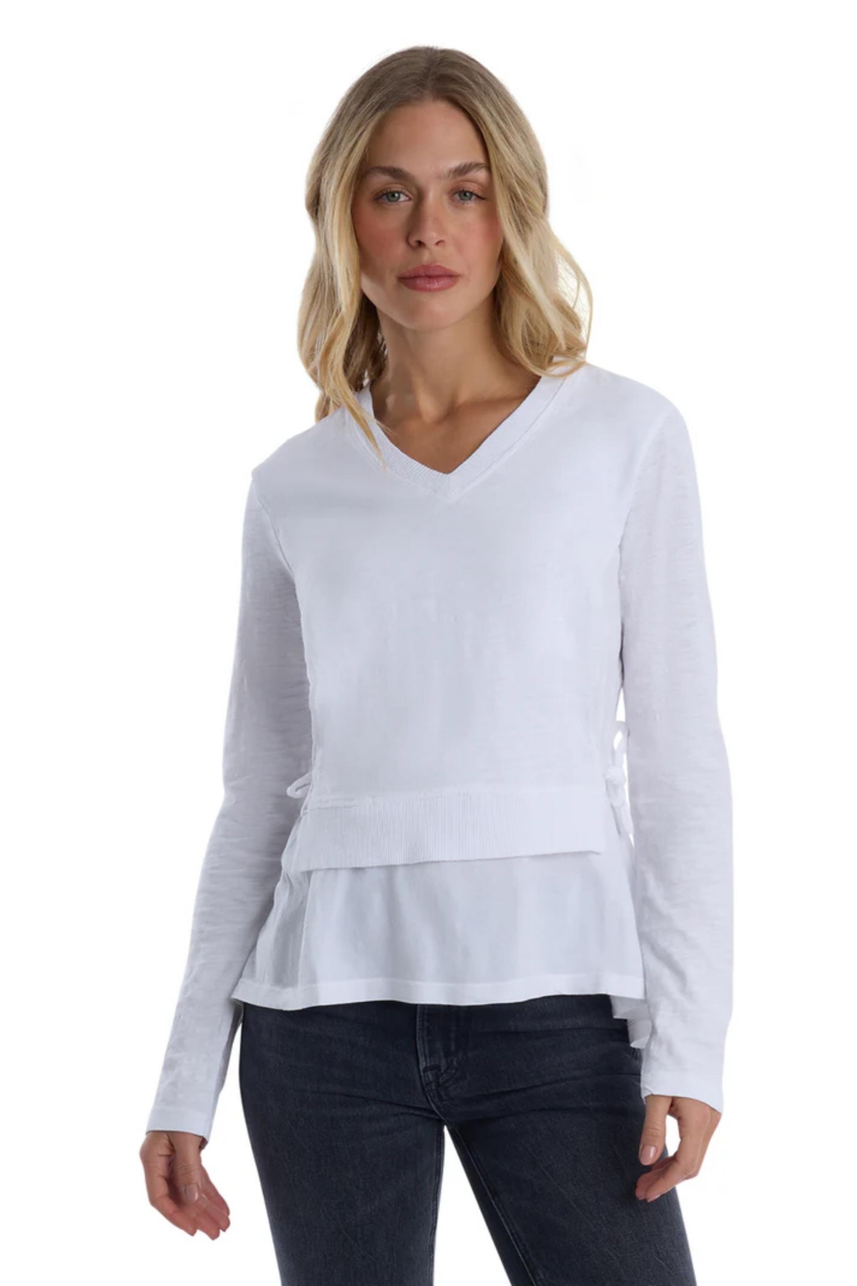 Click here for Wilt Clothing Womens Mixed Media Double Layer Long... prices