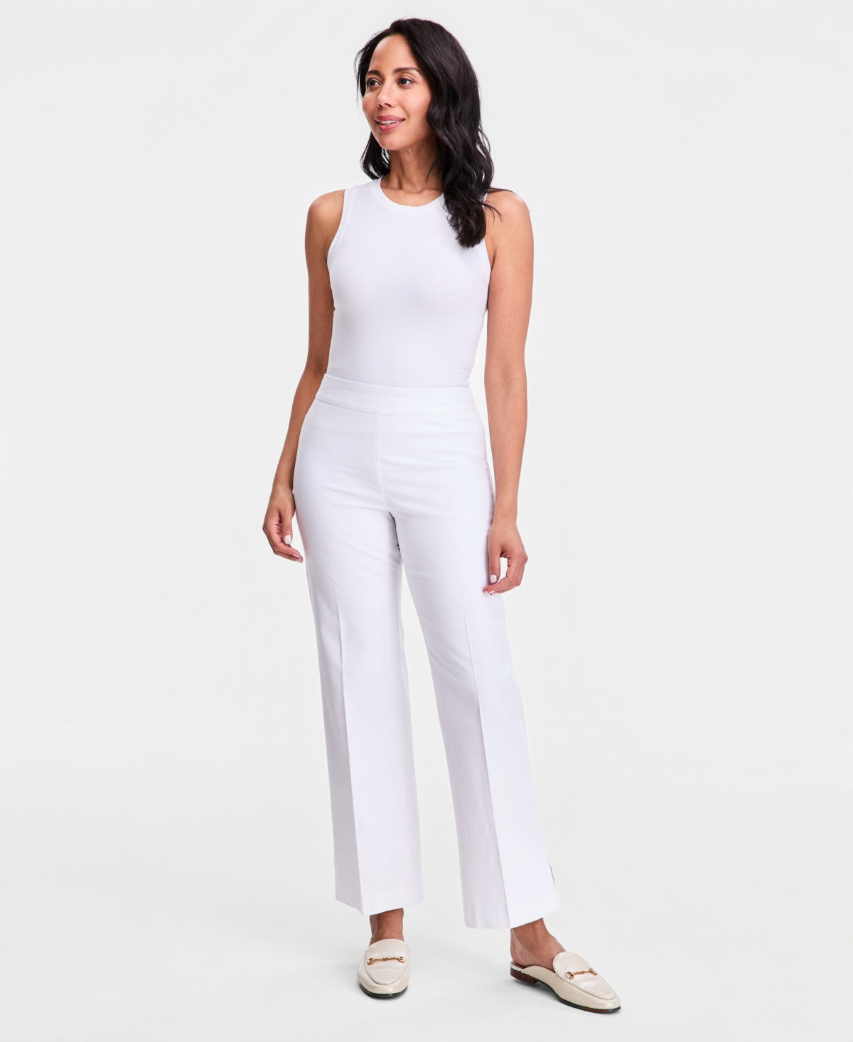 Click here for Jm Collection Womens Mid-Rise Pull-On Wide-Leg Pan... prices