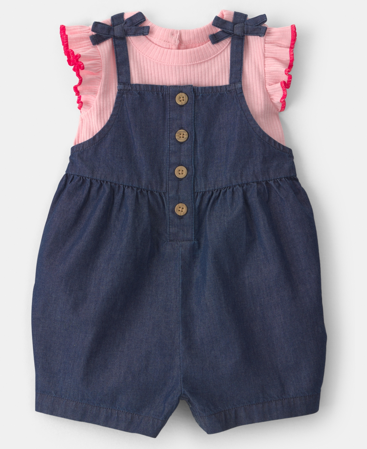 Click here for Carters Baby Girls Ruffled Sleeve T-Shirt and Cham... prices