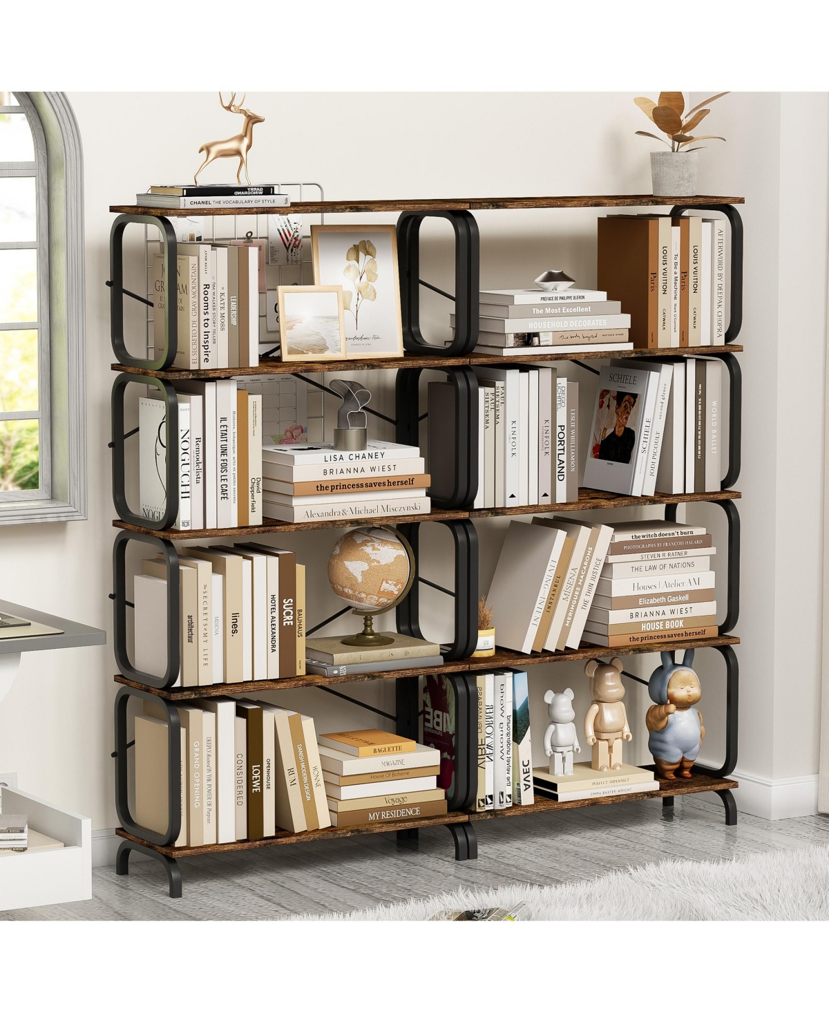 Click here for Cesicia 5-Tier Industrial Bookcase - Rustic Brown... prices