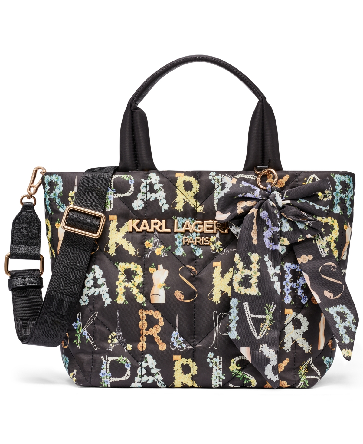 Click here for Karl Lagerfeld Paris Voyage Small Tote Bag - Black... prices