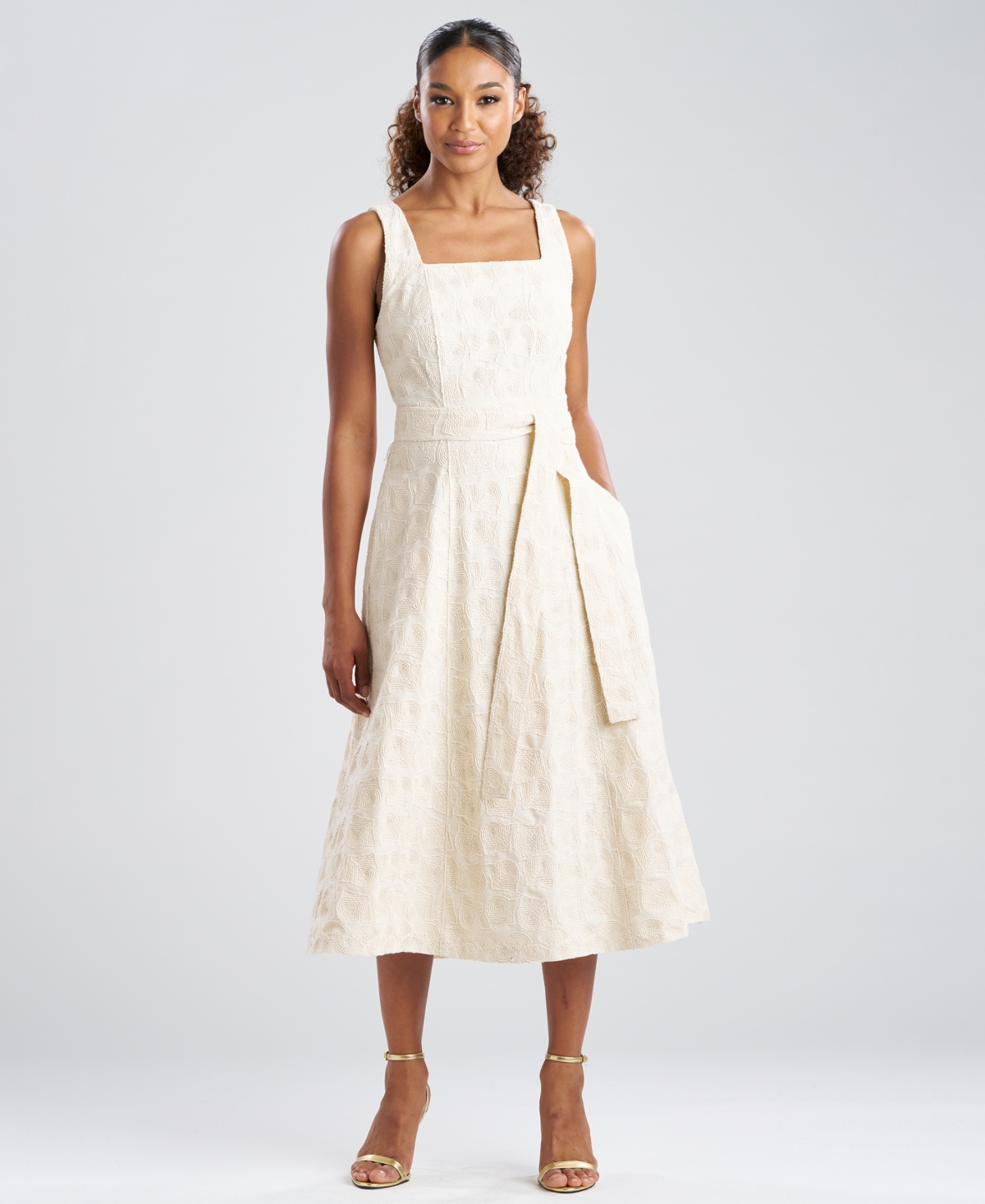 Click here for Natori Womens Spiral Embroidered Square Neck Maxi... prices