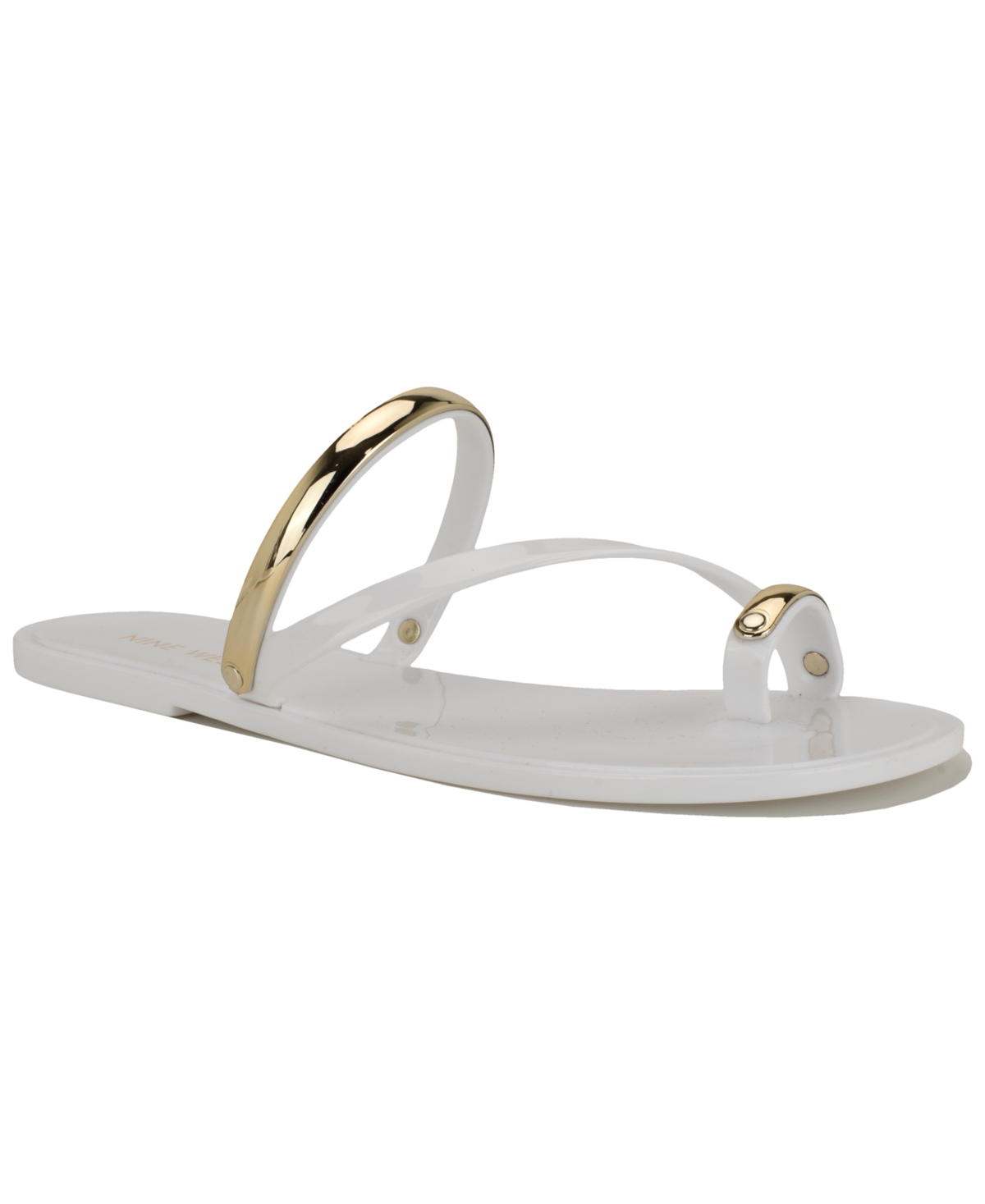 Click here for Nine West Womens Seashell Toe Ring Slip-On Flat Sa... prices