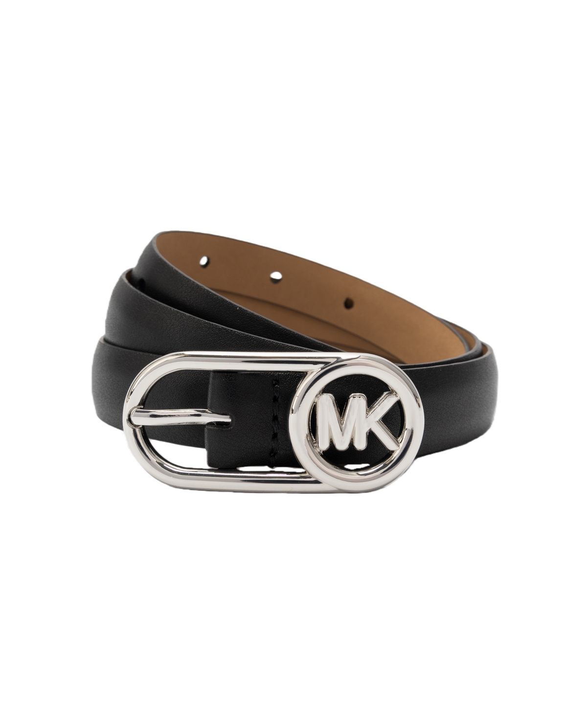 Click here for Michael Michael Kors Bubble Buckle Belt - Black Po... prices