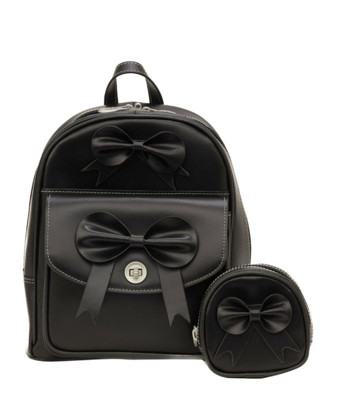 Click here for McKlein Acadia 10.5 Mini Bow Backpack - Black prices