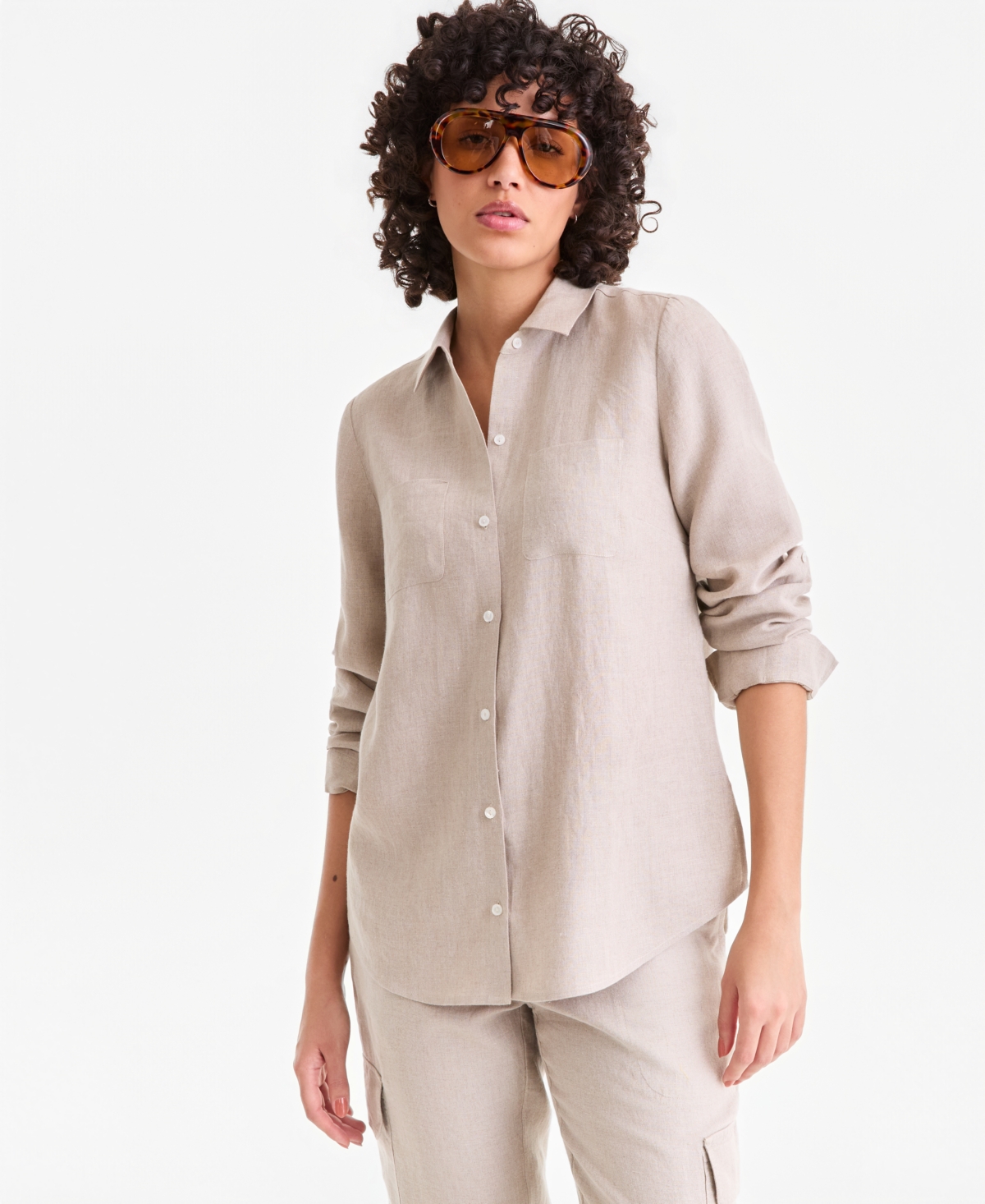 Click here for Charter Club Womens 100 Linen Shirt  Created for M... prices