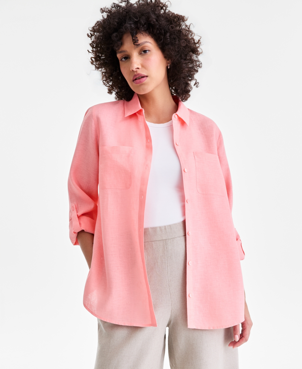 Click here for Charter Club Womens 100 Linen Shirt  Created for M... prices