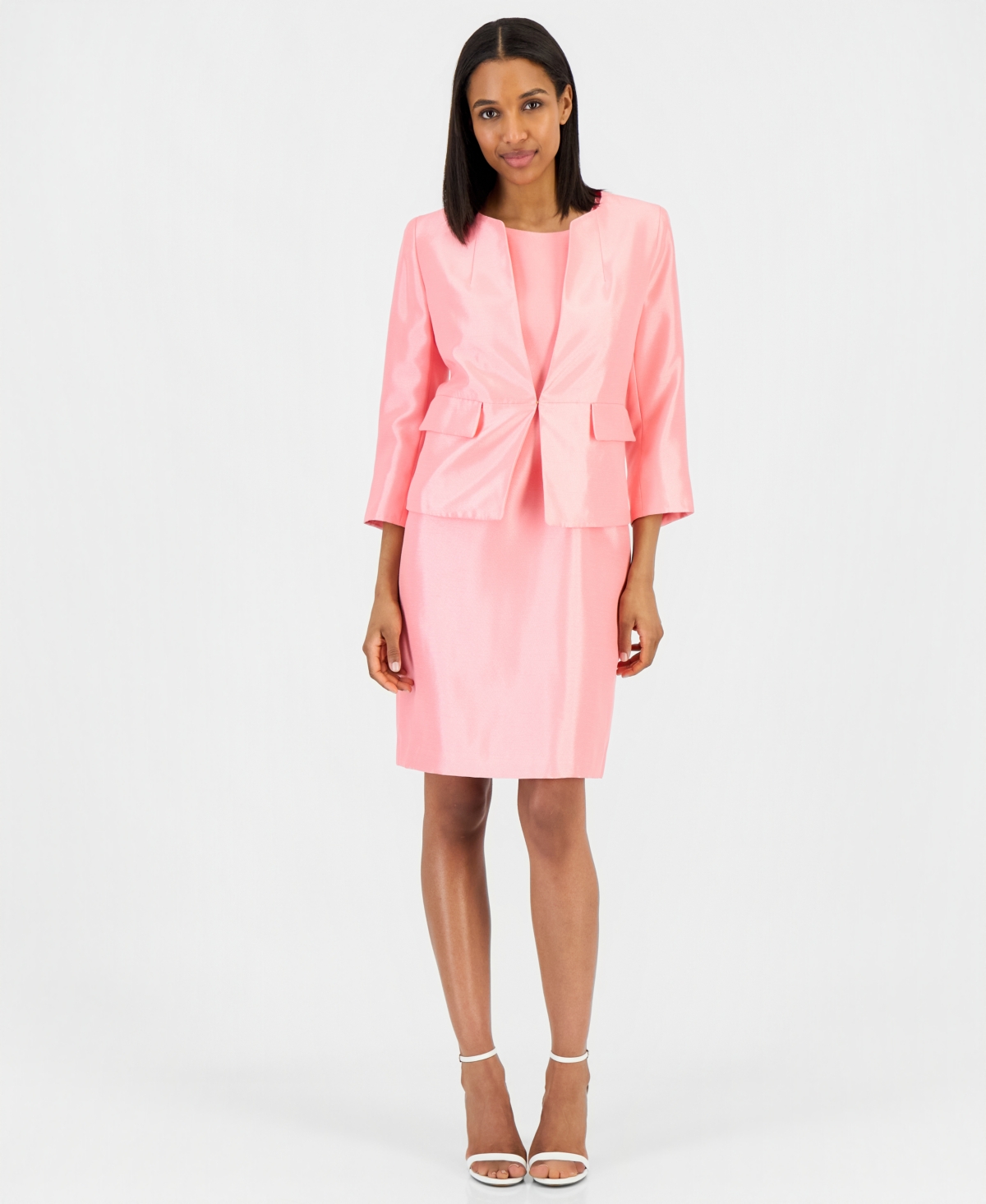 Click here for Le Suit Womens Open-Front Jacket & Sleeveless Shea... prices