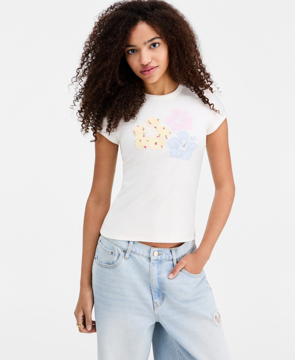 Click here for Just Polly Juniors Hibiscus Patchwork Short-Sleeve... prices