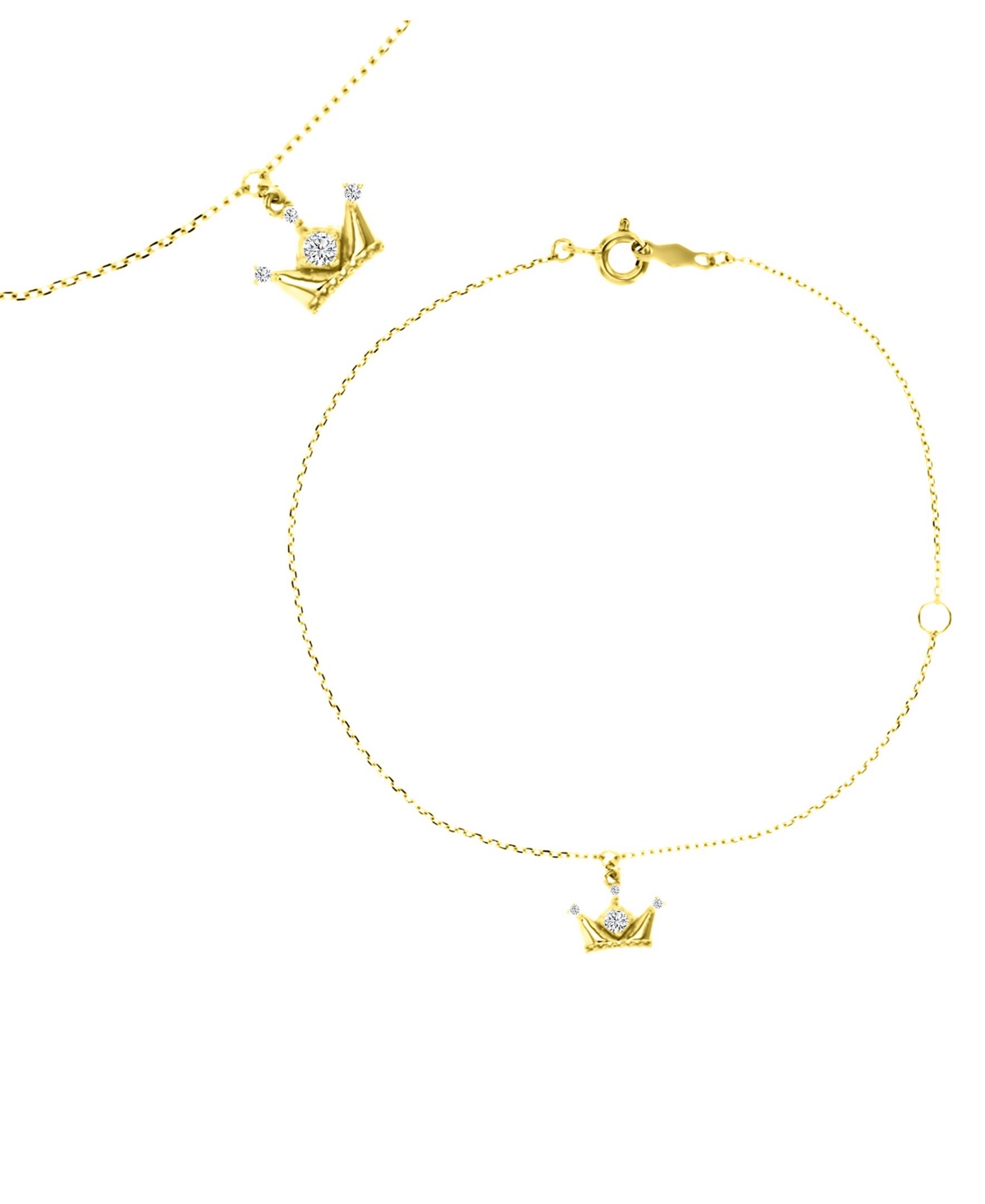 Click here for Macys Crown Cubic Zirconia (0.087 ct. t.w.) Polish... prices