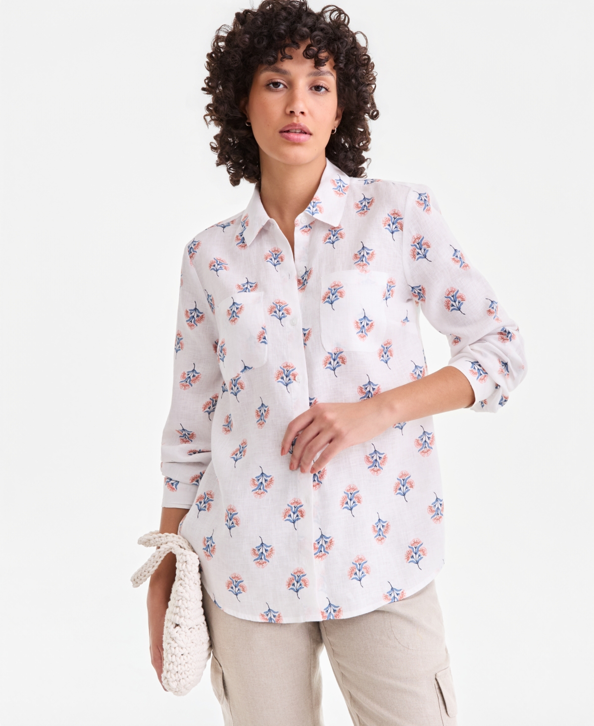 Click here for Charter Club Womens 100 Linen Shirt  Created for M... prices