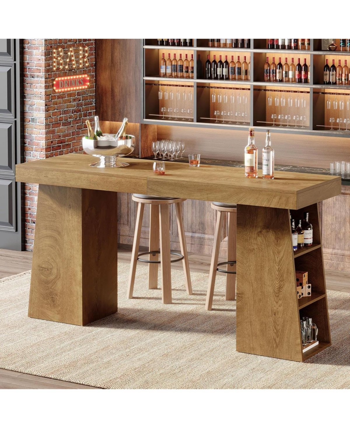 Click here for Tribesigns Tribeisgns 63-Inch Long Bar Table with... prices