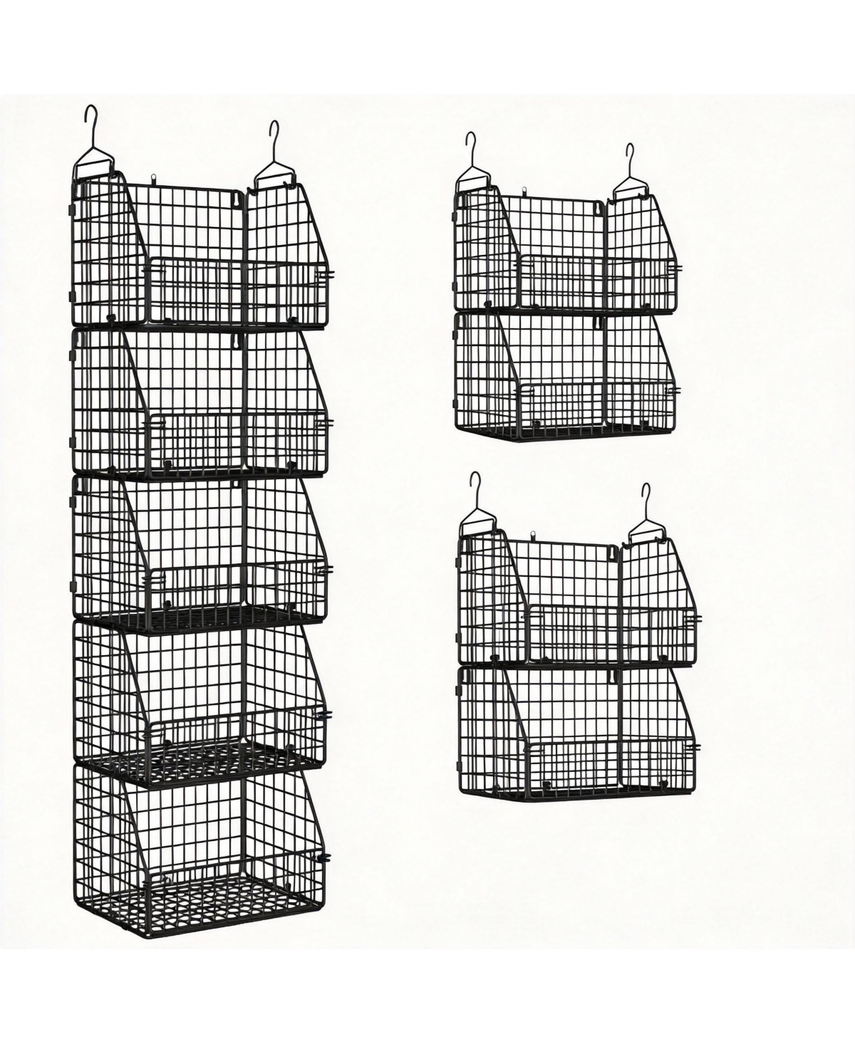 Click here for Yigii 5-Piece Stackable Wire Storage Baskets - Ver... prices