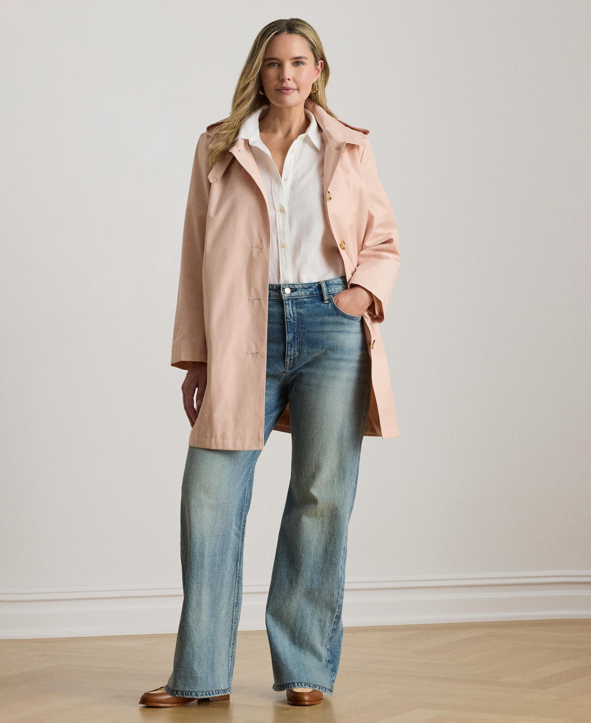 Click here for Lauren Ralph Lauren Womens Hooded Raincoat - Pink... prices