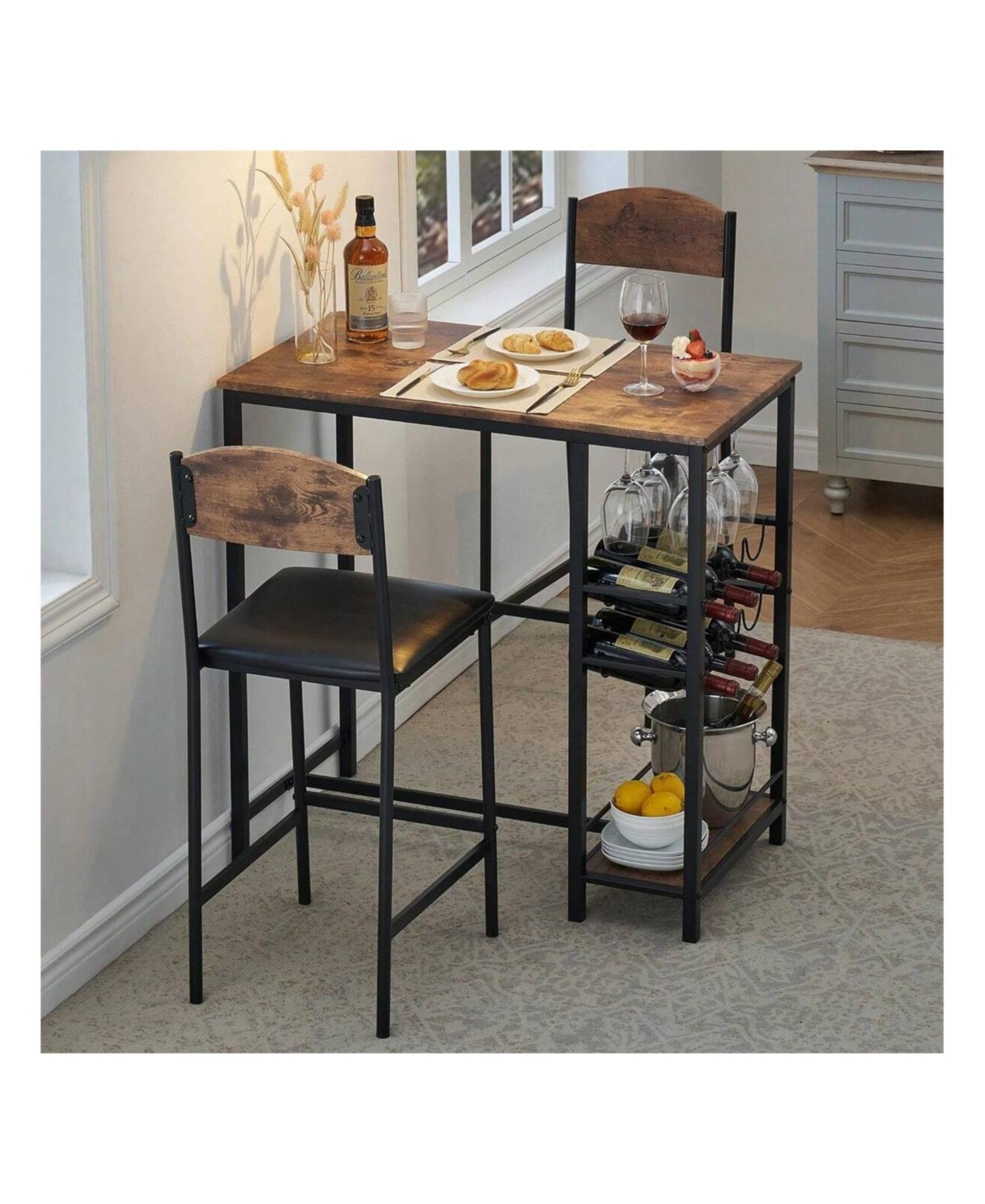 Click here for Gaomon Kitchen Table Bar Table Set For 2 for Dinin... prices