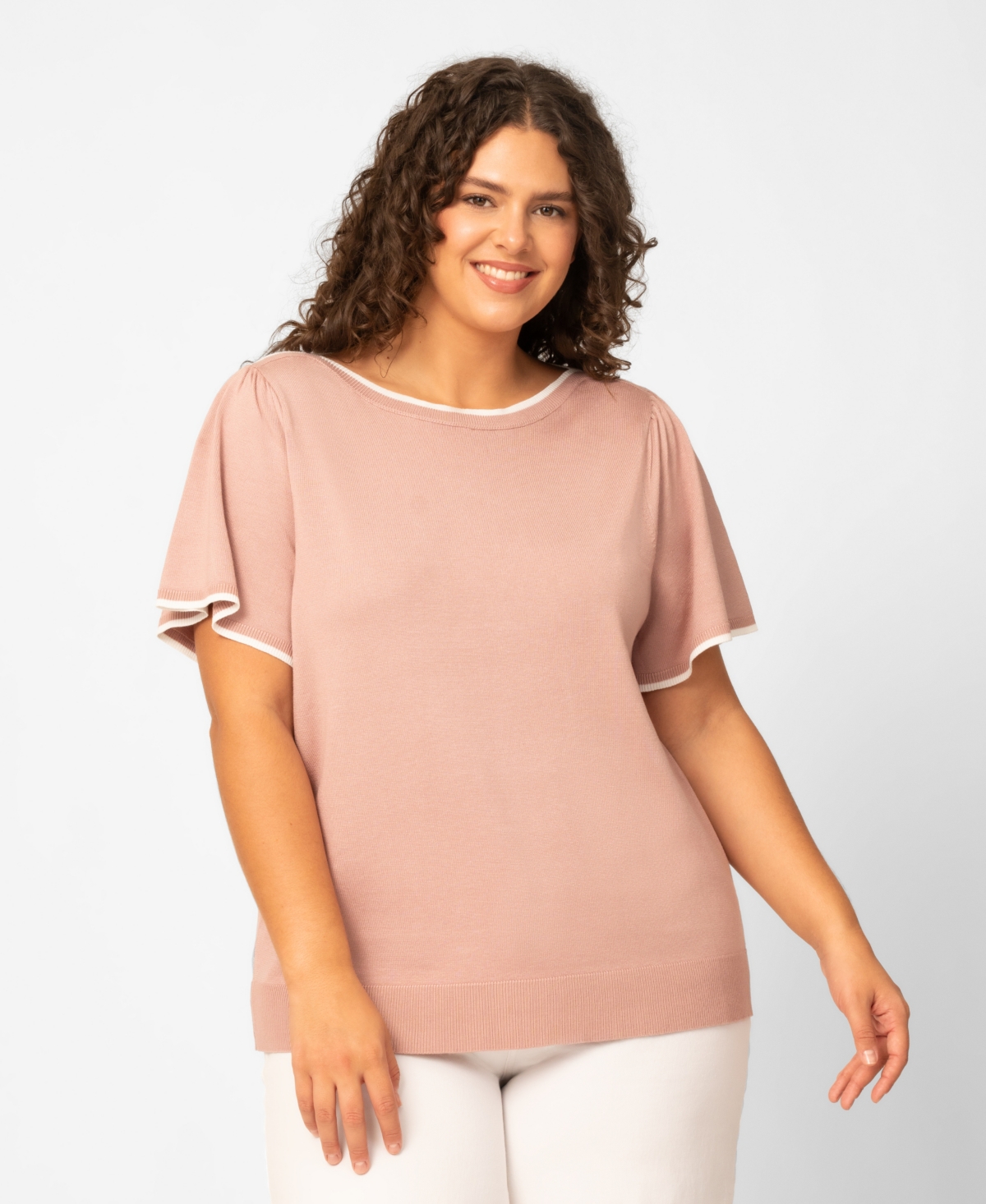 Click here for Melissa Paige Plus Size Elbow Flare-Sleeve Boat Ne... prices