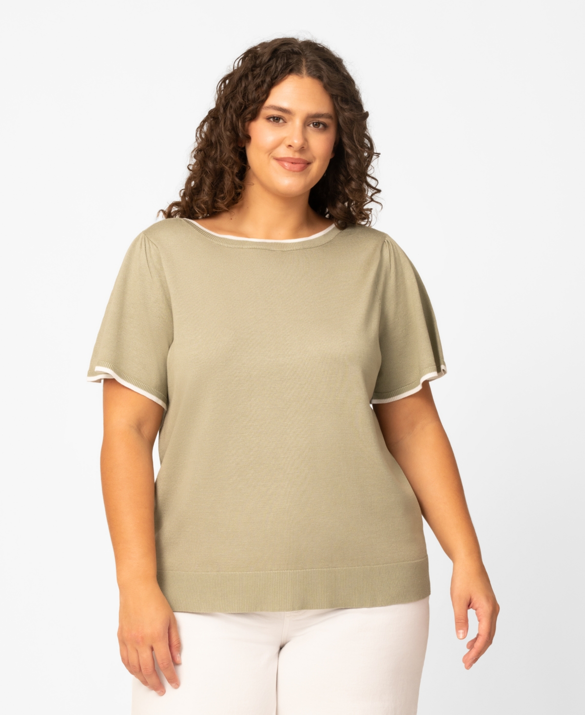 Click here for Melissa Paige Plus Size Elbow Flare-Sleeve Boat Ne... prices