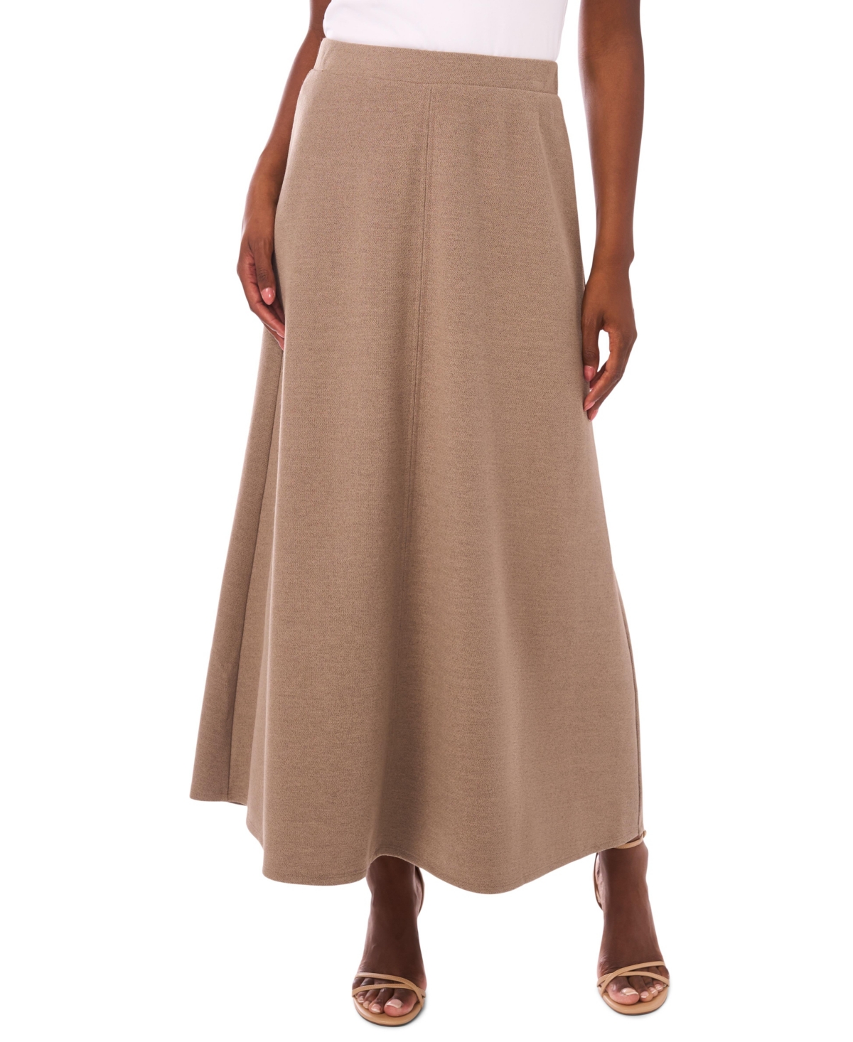 Click here for Vince Camuto Womens Solid A-Line Maxi Skirt - Nude prices