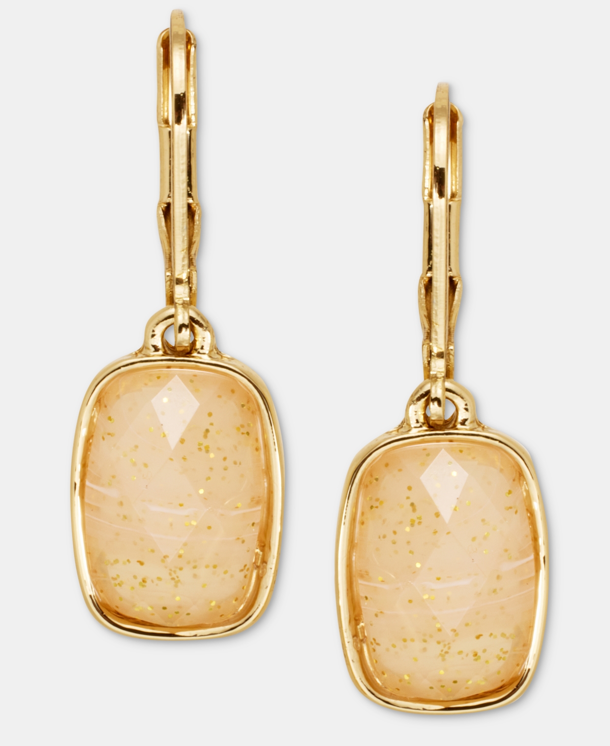 Click here for Anne Klein Cushion-Cut Stone Drop Earrings - Pink prices
