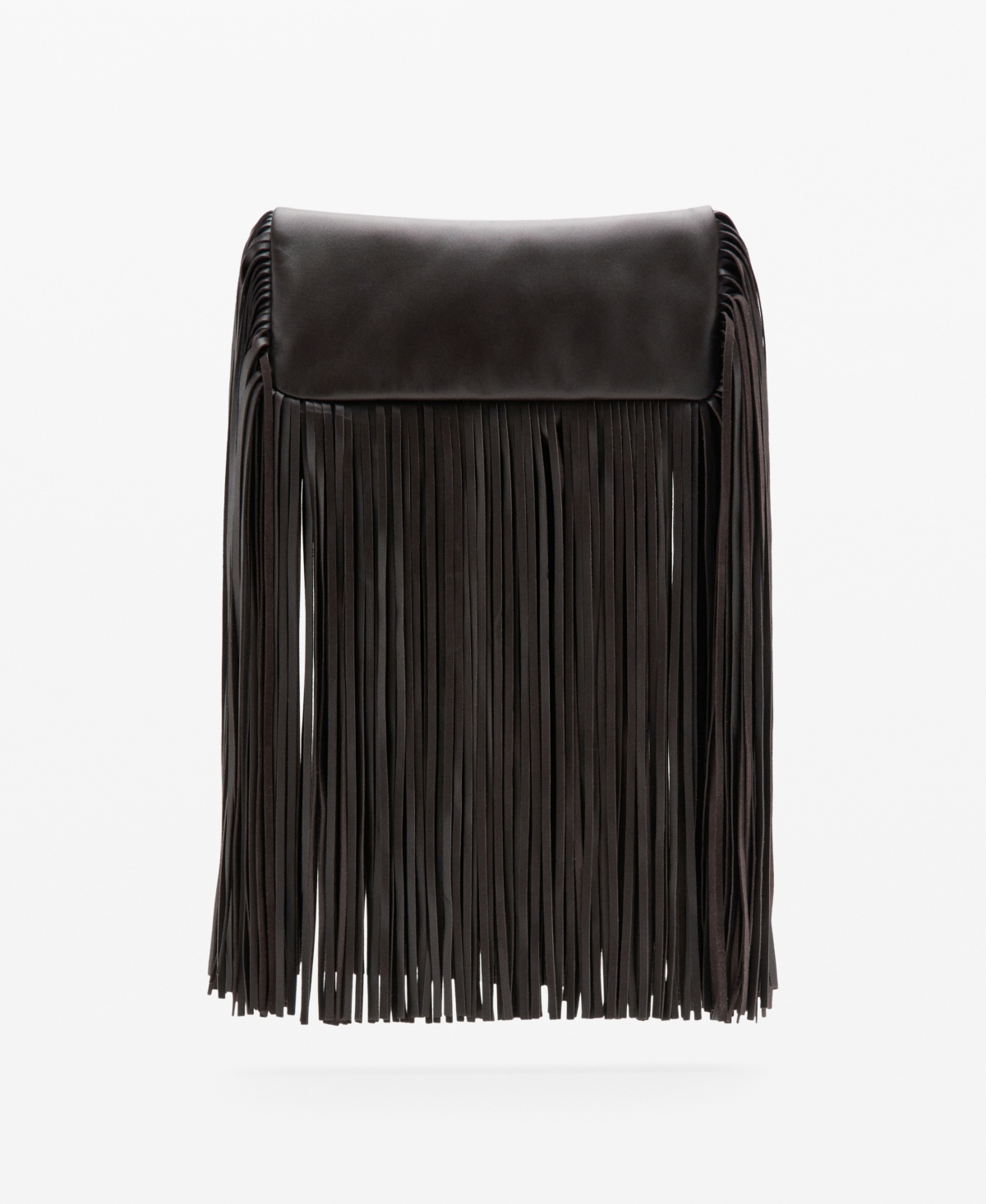 Click here for Mango Womens Fringes Leather Handbag - Chocolate prices