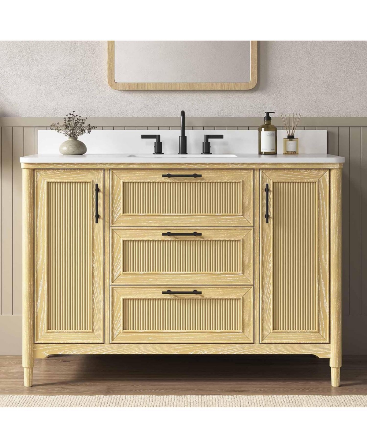 Click here for Busdays 48 Inch Bathroom Vanity with Sink  Solid W... prices