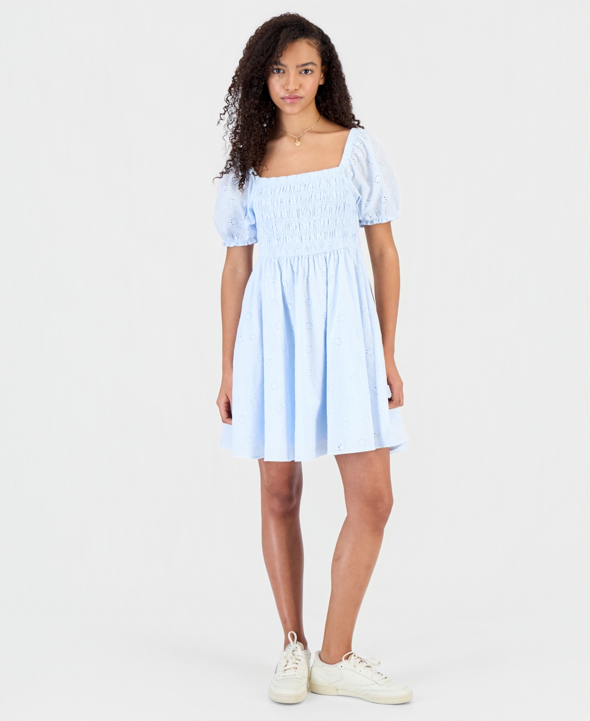 Click here for Celebrity Pink Juniors Cotton Eyelet Babydoll Dres... prices