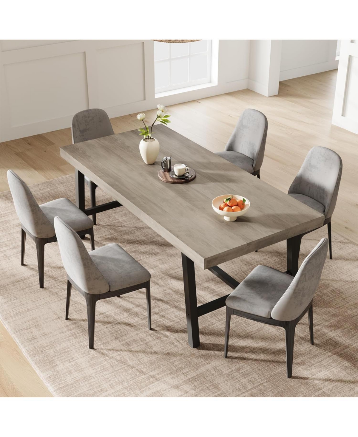 Click here for Gaomon Kitchen Table Gray 70.87 inch Large Rustic... prices