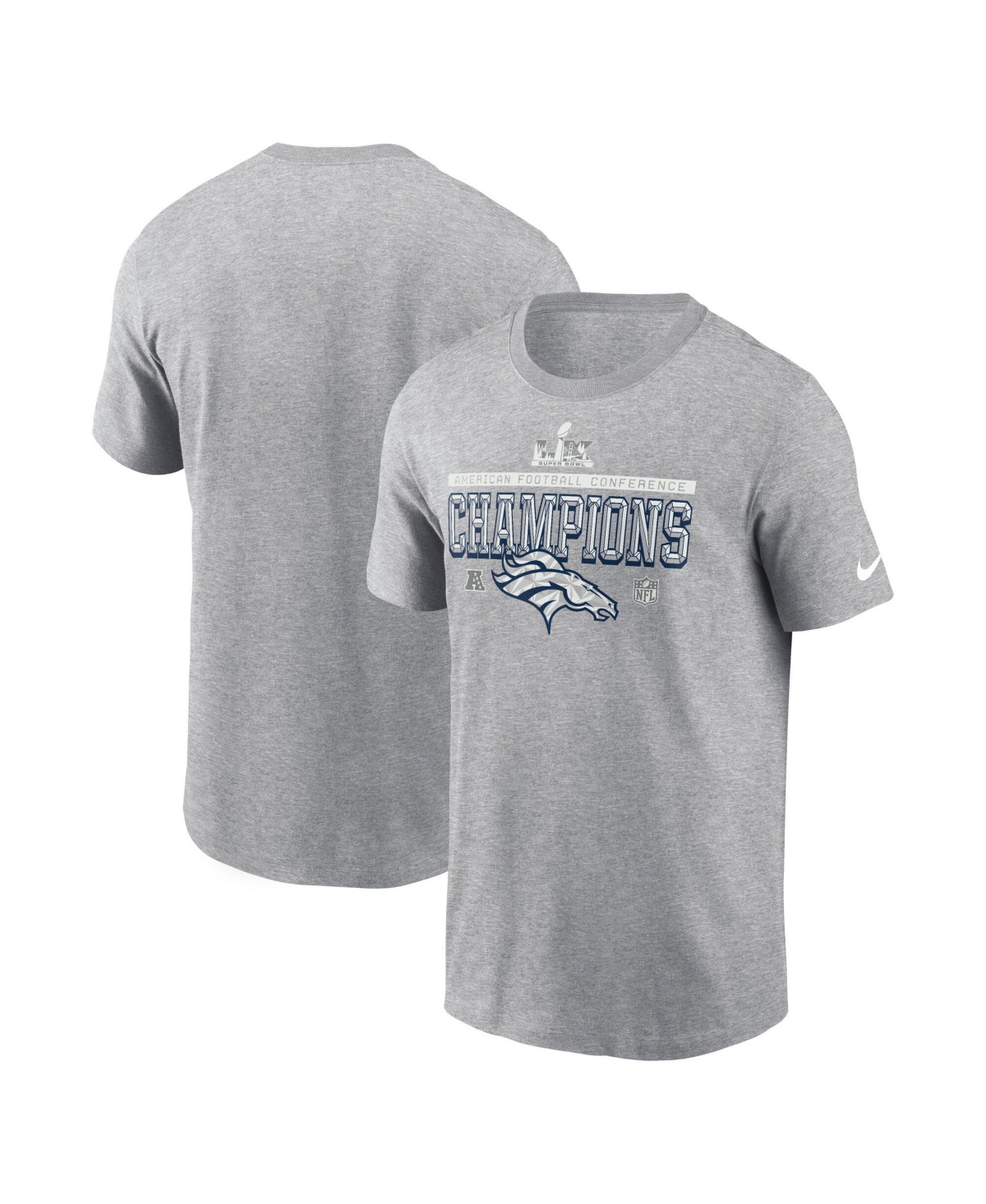 Click here for Nike Mens Heather Gray Denver Broncos2026 Afc Conf... prices