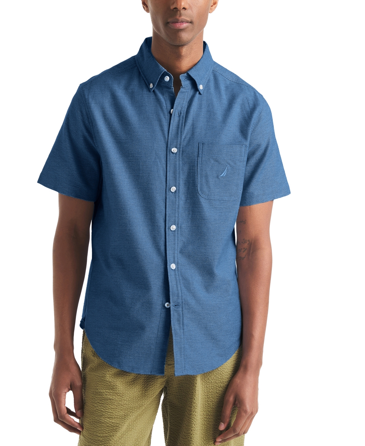 Click here for Nautica Mens Oxford Short-Sleeve Shirt - J Navy prices