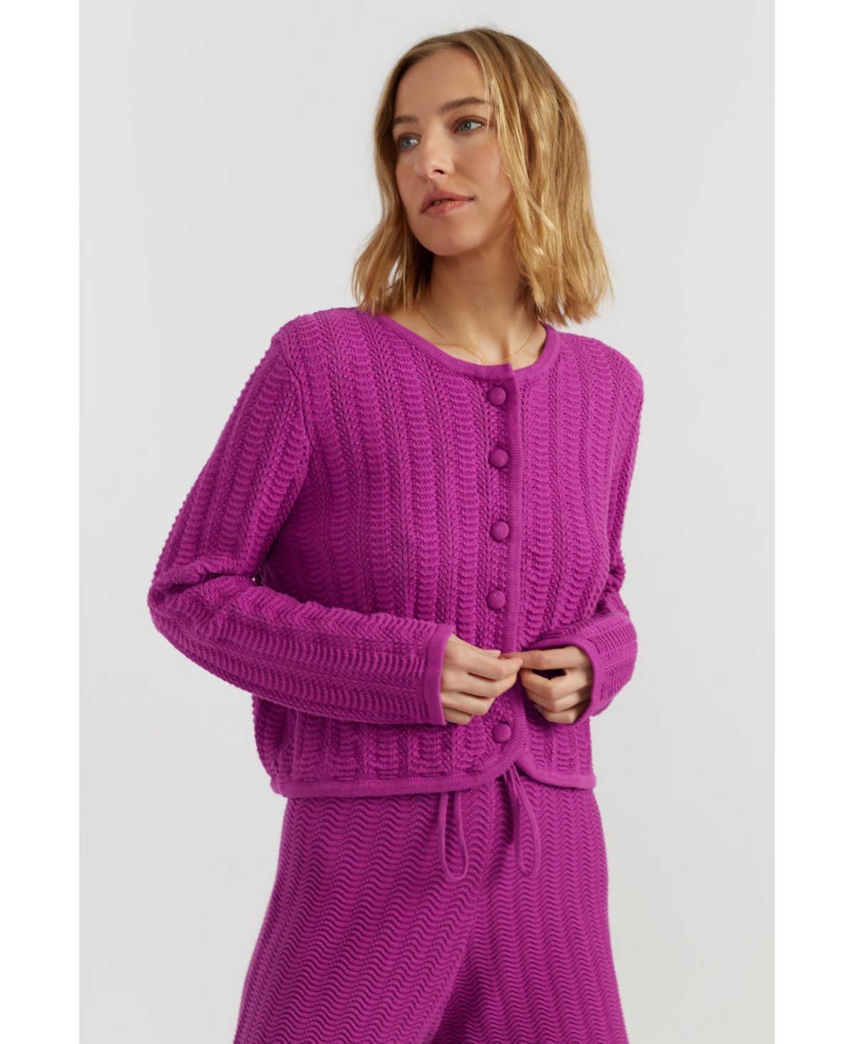 Click here for Chinti & Parker Womens Cotton Crochet Cardigan - M... prices