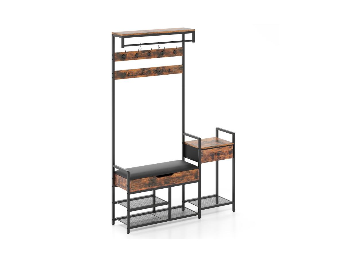 Click here for Slickblue Tall Hall Tree with Bench and Coat Rack... prices