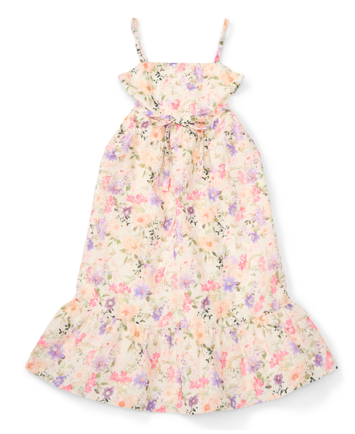 Click here for CeCe Girls 7-16 Self-Tie Waist Maxi Dress - Ivory/... prices