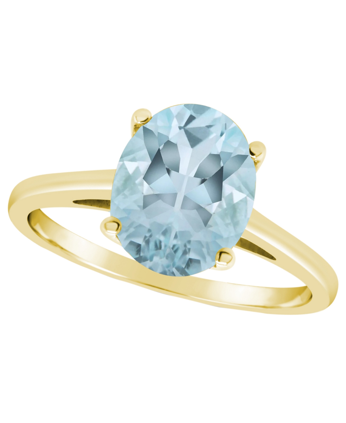 Click here for Macys Aquamarine (2-3/8 ct. t.w.) Ring in 14k Yell... prices